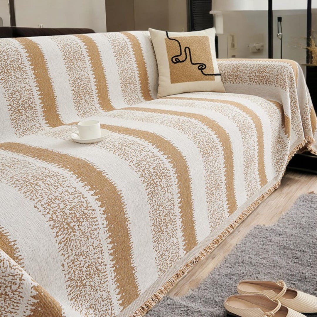 Simple Couch Cover/stylish Couch Slipcover/soft Chenille Couch Cover ...