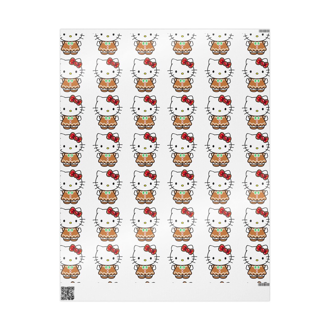 Hello Kitty Wrapping Paper for Gifts, Festive Gift Wrap, Cute Holiday ...