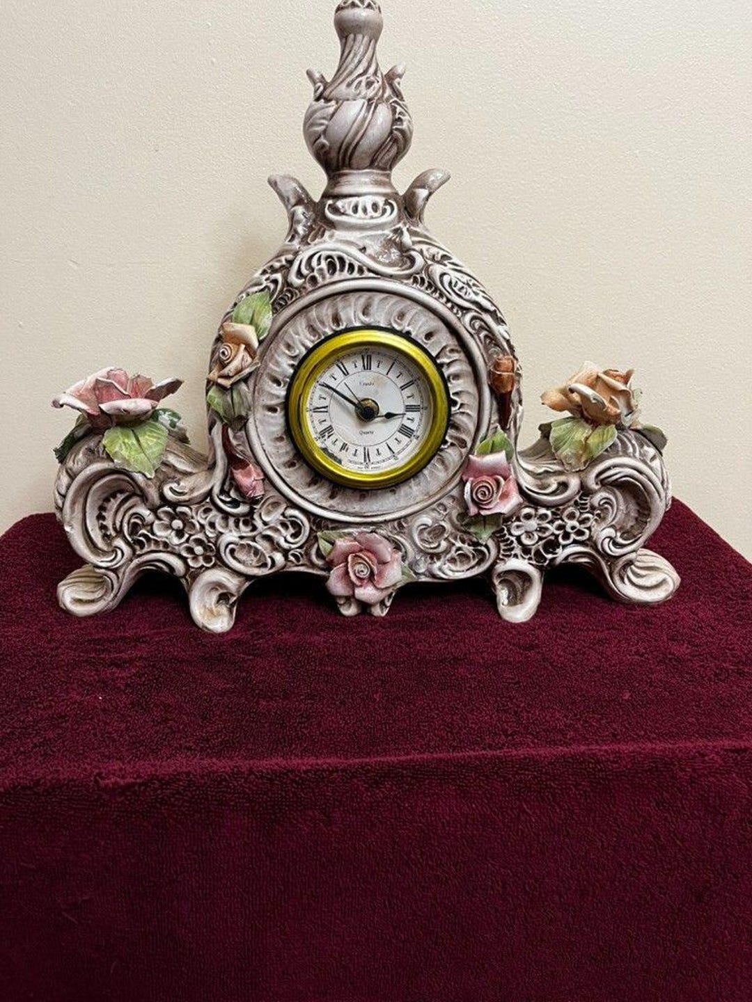 Capodimonte Uranio Porcelain Mantle Clock - Refurbished to A Quartz ...