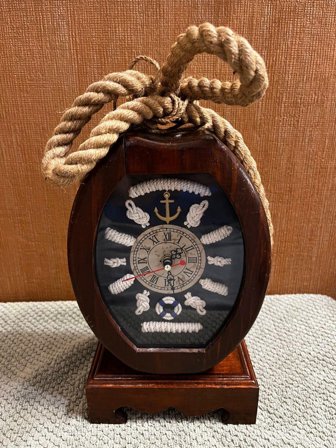 Handmade Wooden Nautical Themed Clock With Hidden Storage & Key Holder ...