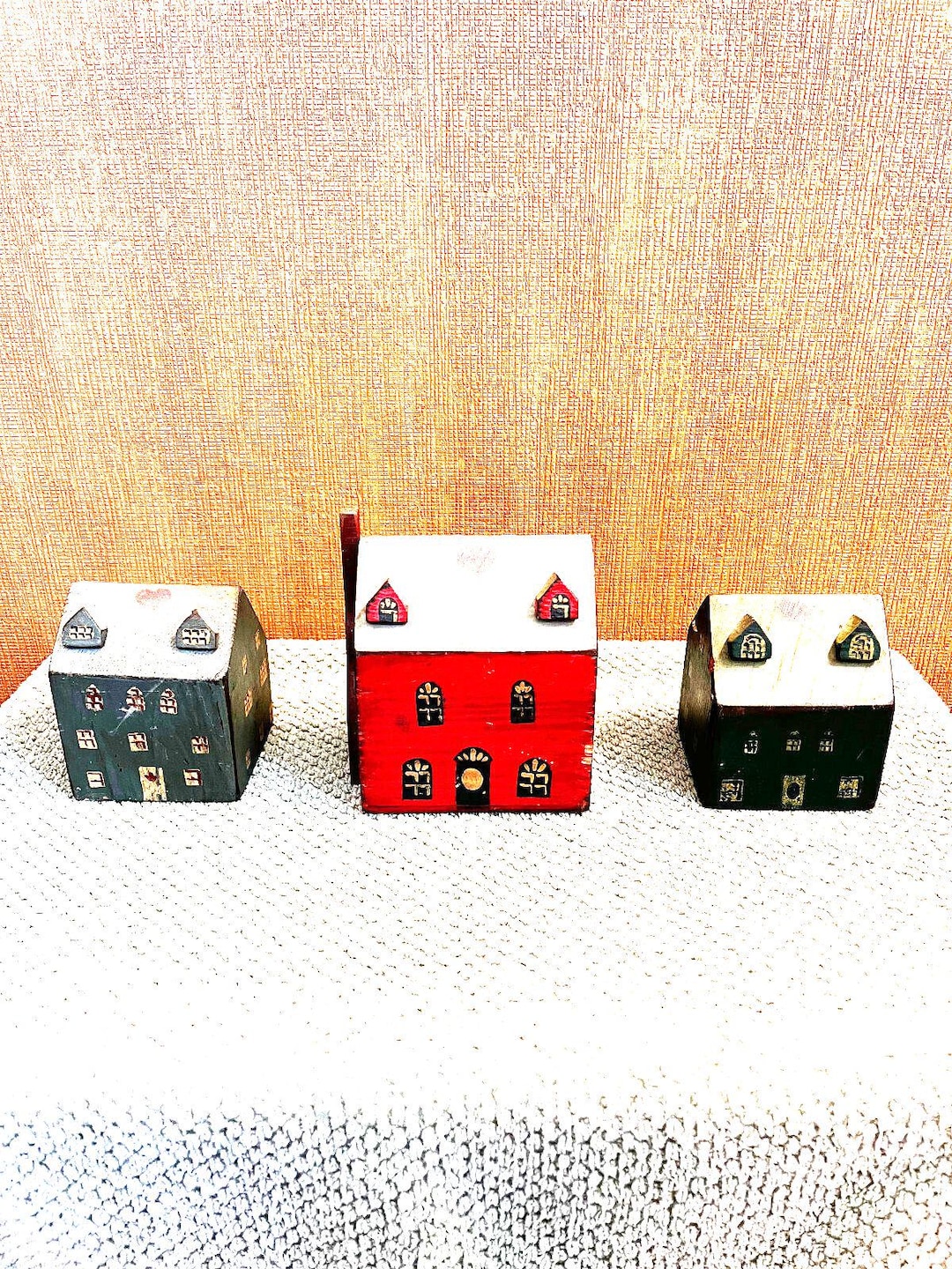 RARE 1980'S Wood BLOCK RAILROAD Buildings Lot of 7 Unbranded - Etsy