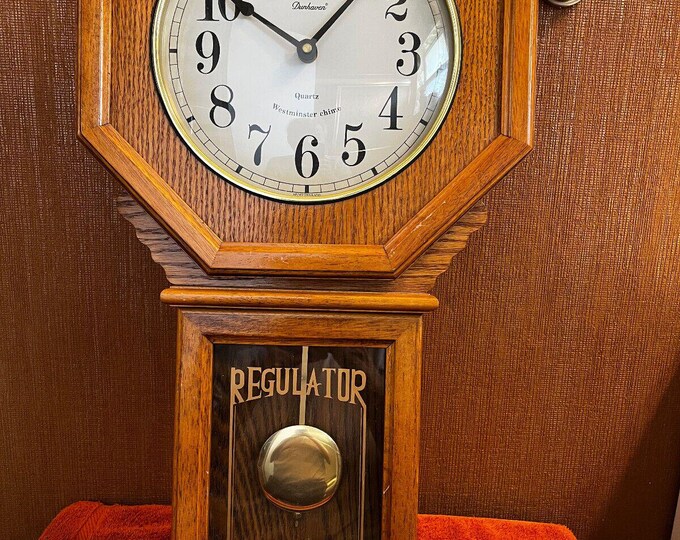 VINTAGE Dunhaven Quartz Regulator Westminster Chime Clock Thai Movement ...