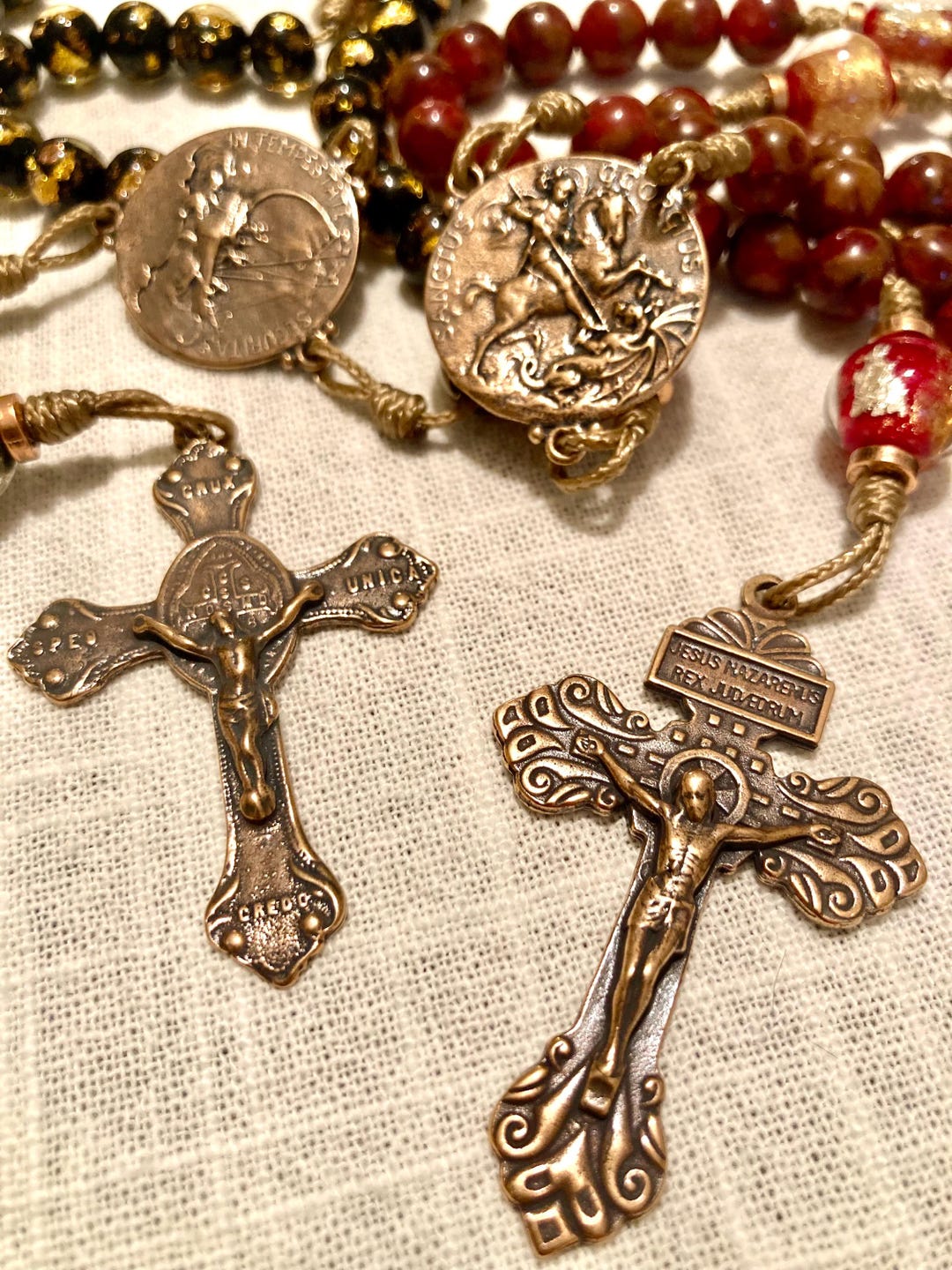 Father Kunkel- St. George Bronze Rosary Collection- Limited Edition - Etsy