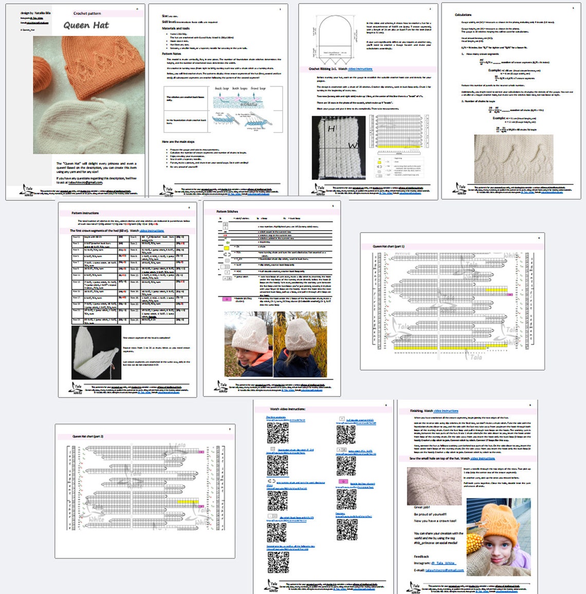 Crochet Crown Hat Pattern Princess Crown Beanie Crochet / Crochet Tiara ...