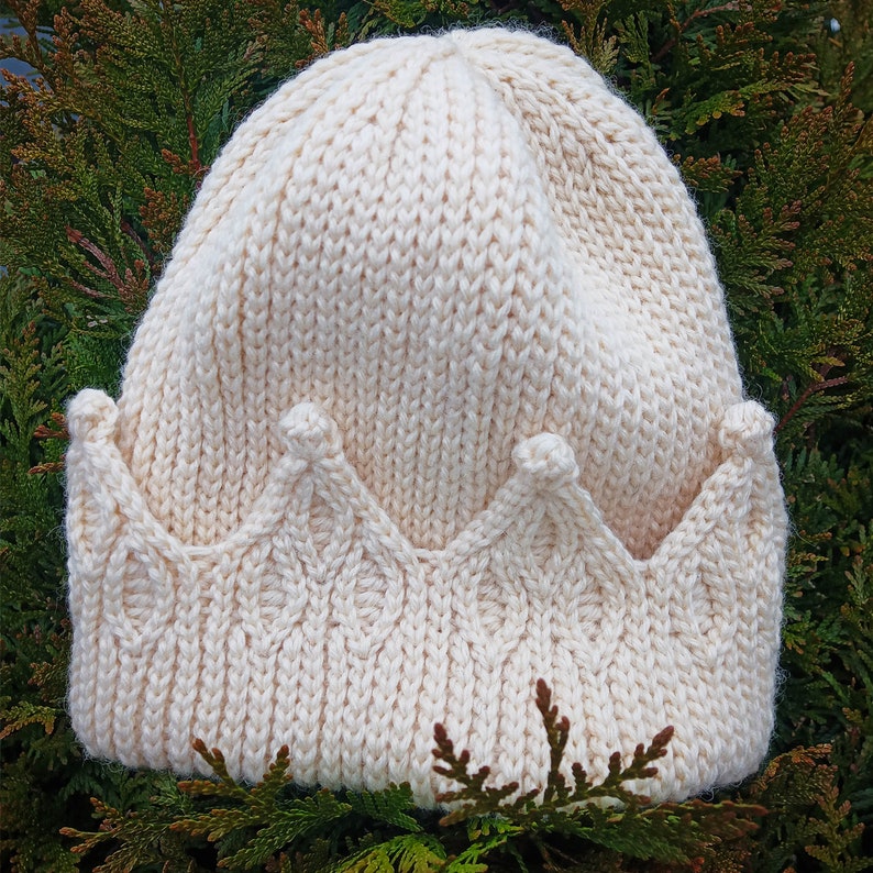 Crochet Princess Crown Beanie Pattern – Knit Look Tiara Hat (PDF ...