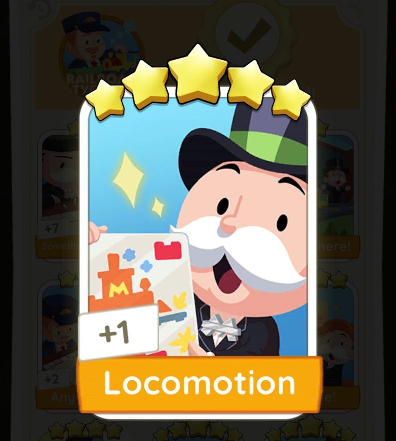 Monopoly Go 5 Star Sticker Locomotion - Etsy