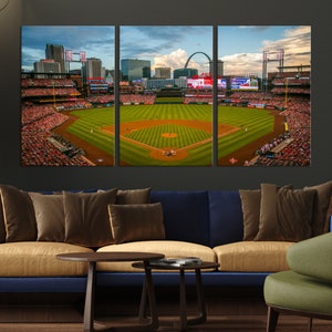 St. Louis Cardinals Baseball Canvas Print Busch Stadium Wall Art Ready ...