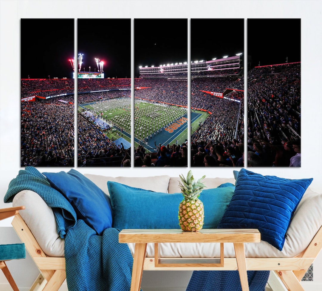 The Swamp Florida Gators Stadium Wall Art Canvas Print University of ...