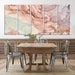 Rose Gold Abstract Wall Art Canvas Print Modern Marble Multi Panel Home ...
