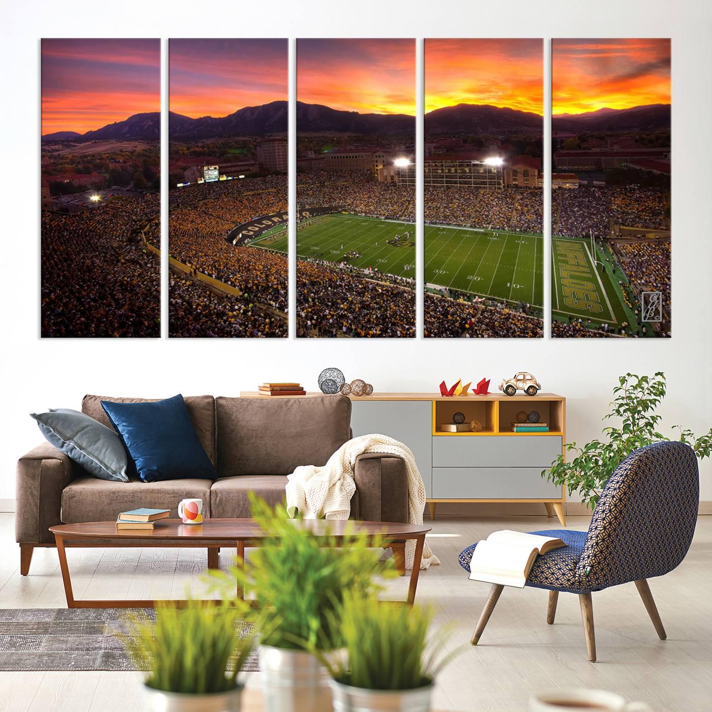 Folsom Field Stadium Canvas University of Colorado Buffaloes Football ...