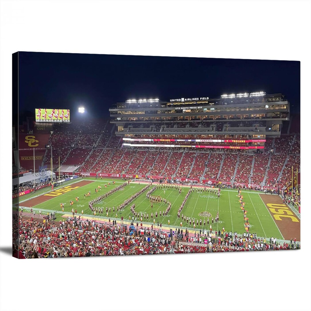 Los Angeles Memorial Coliseum Canvas Wall Art Print, Ready to Hang NCAA ...