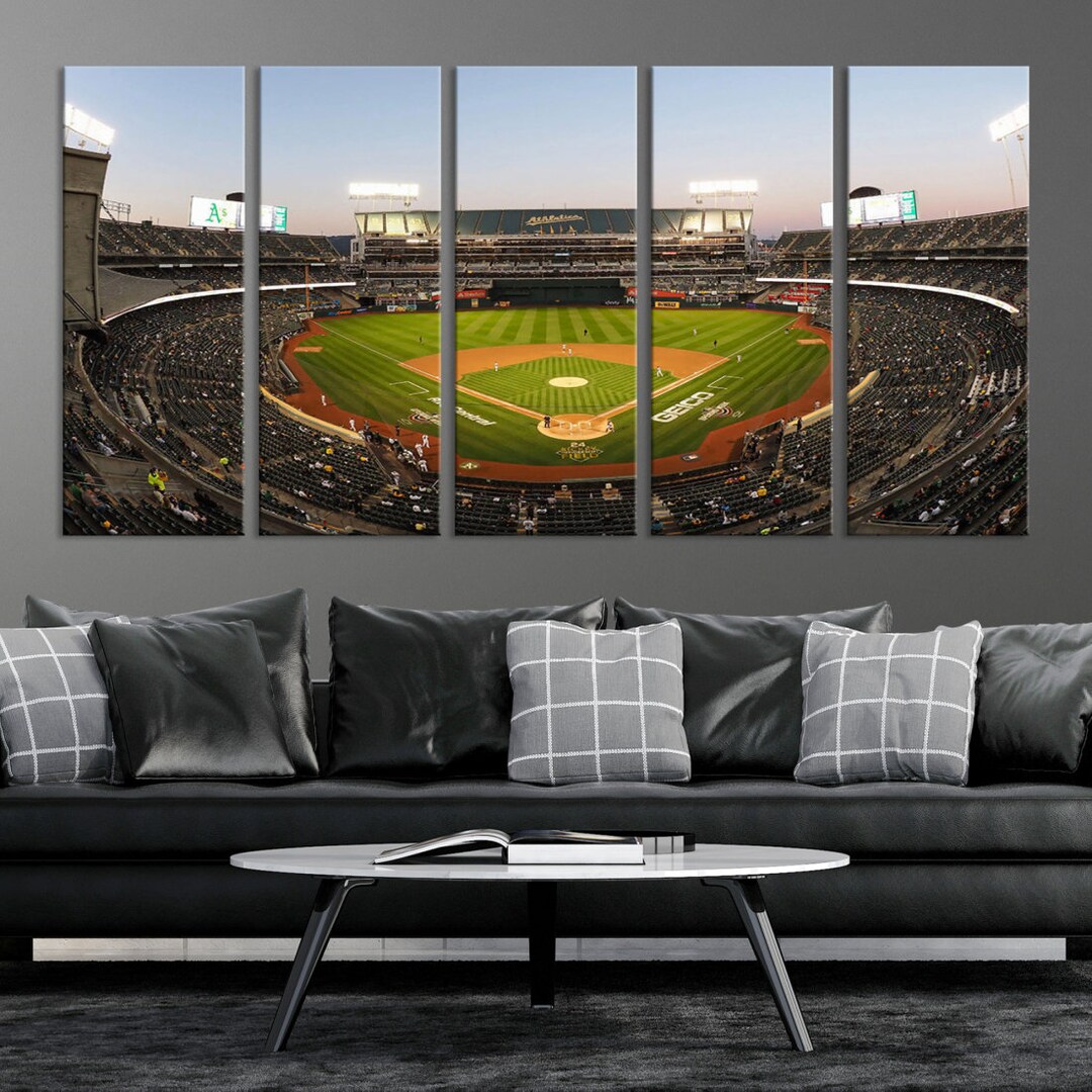 Oakland A's Coliseum Ringcentral Stadium Canvas Print Ready to Hang ...
