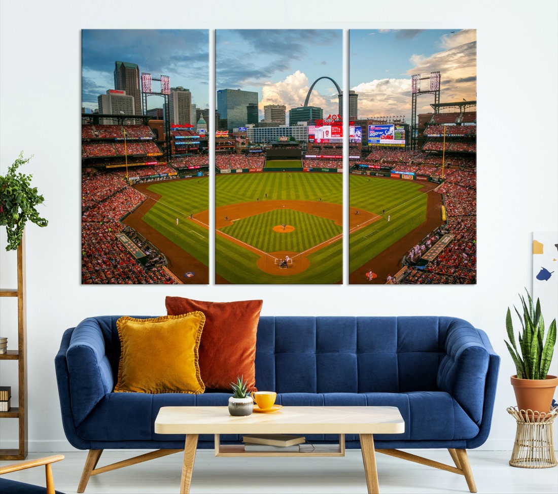 St. Louis Cardinals Baseball Canvas Print Busch Stadium Wall Art Ready ...