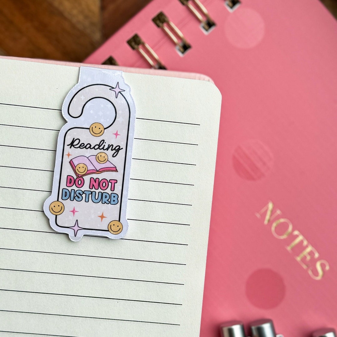 Reading Do Not Disturb Magnetic Bookmark Handmade Bookmark Bookish ...