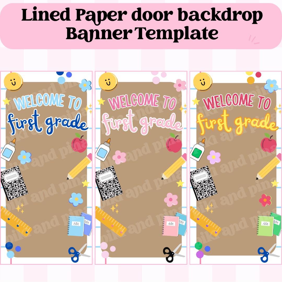 Editable Welcome Door Sign First Day of School Banner Template ...