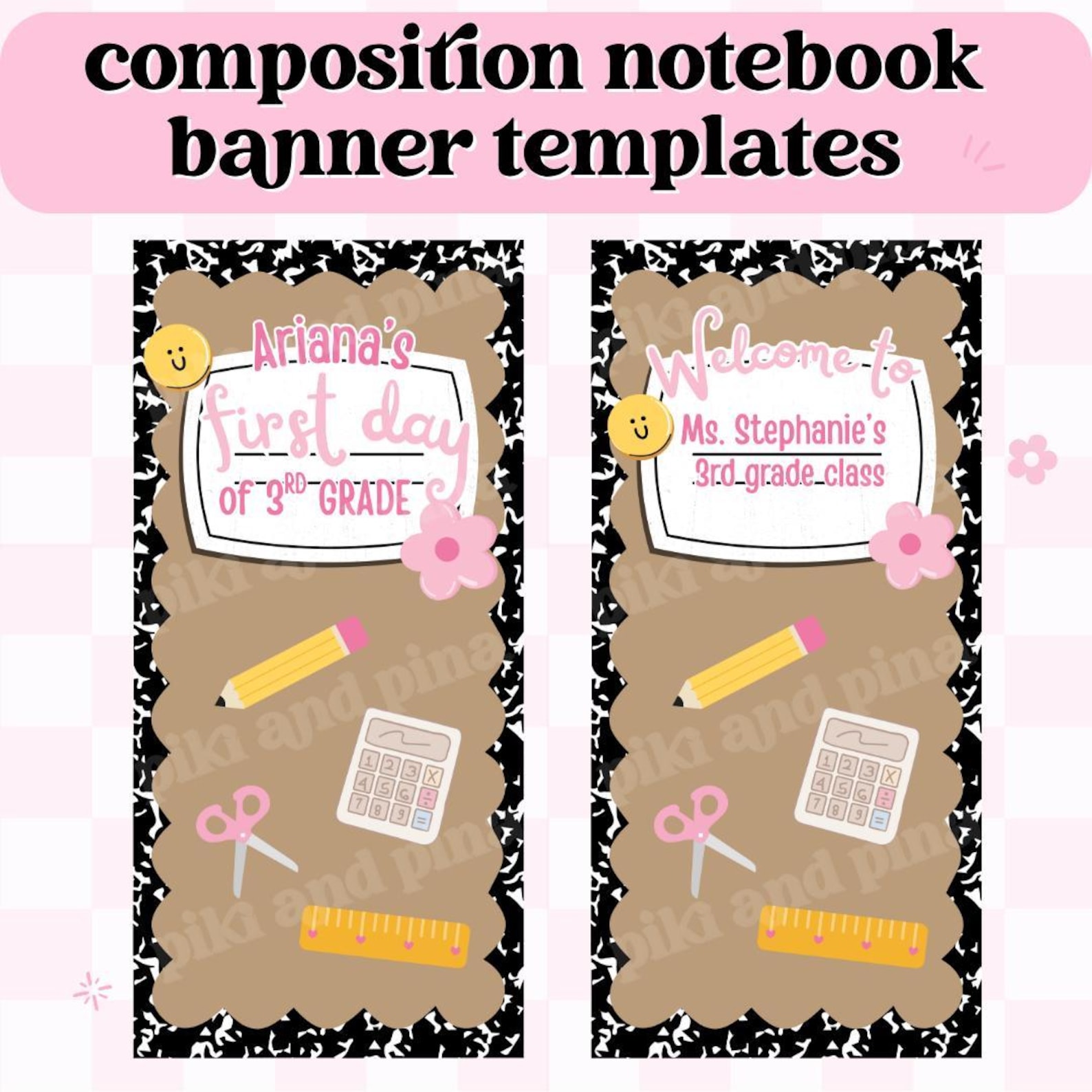 Editable Welcome Door Banner Template: First Day of School Classroom ...