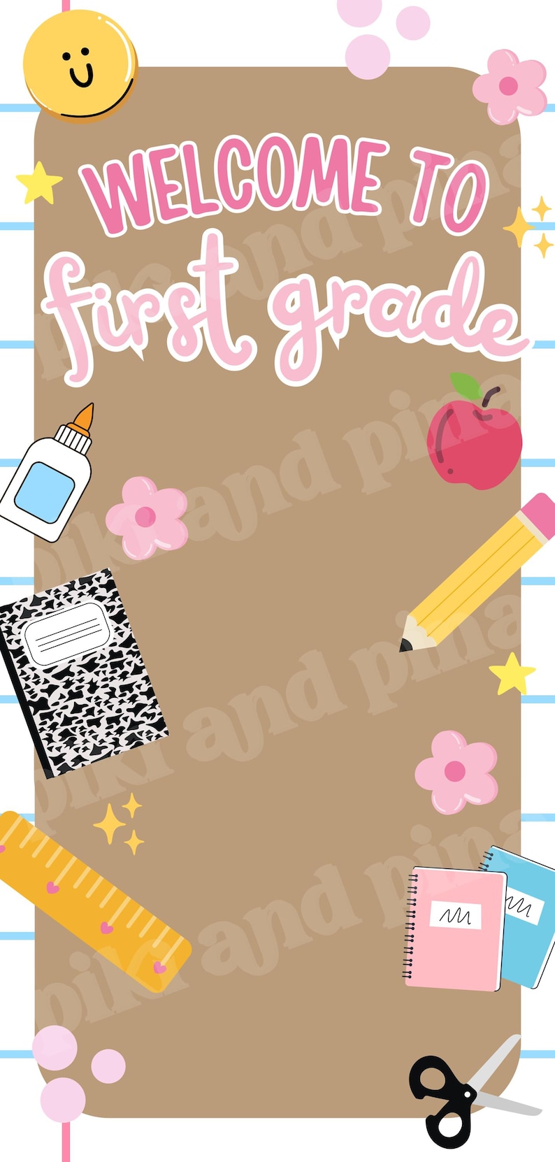 Editable Welcome Door Sign First Day of School Banner Template ...