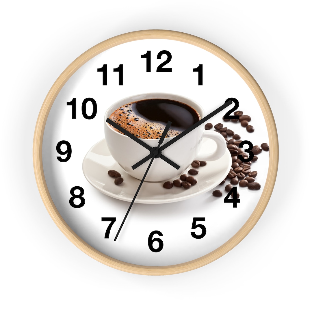 Coffee Time Wall Clock - Etsy