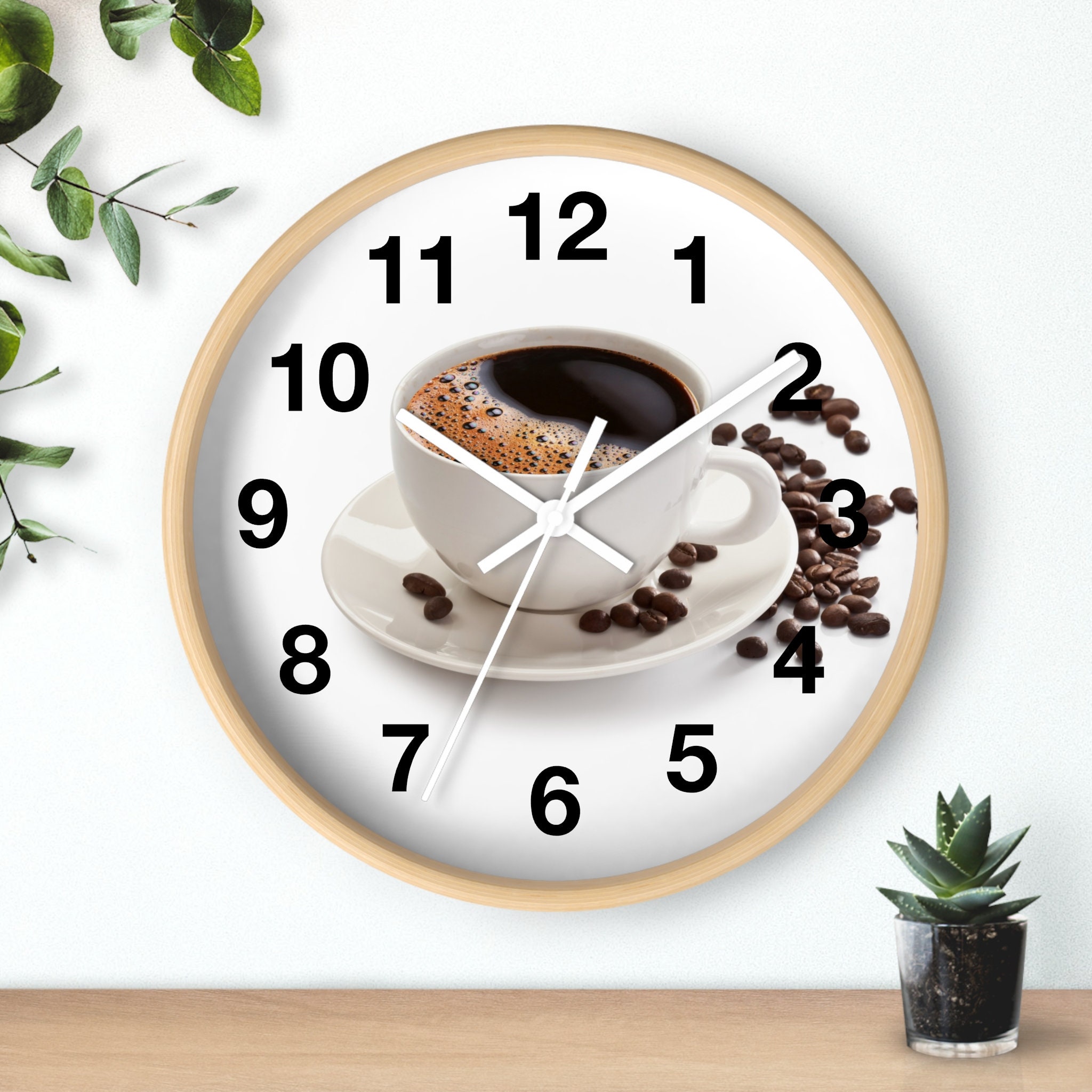 Coffee Time Wall Clock - Etsy