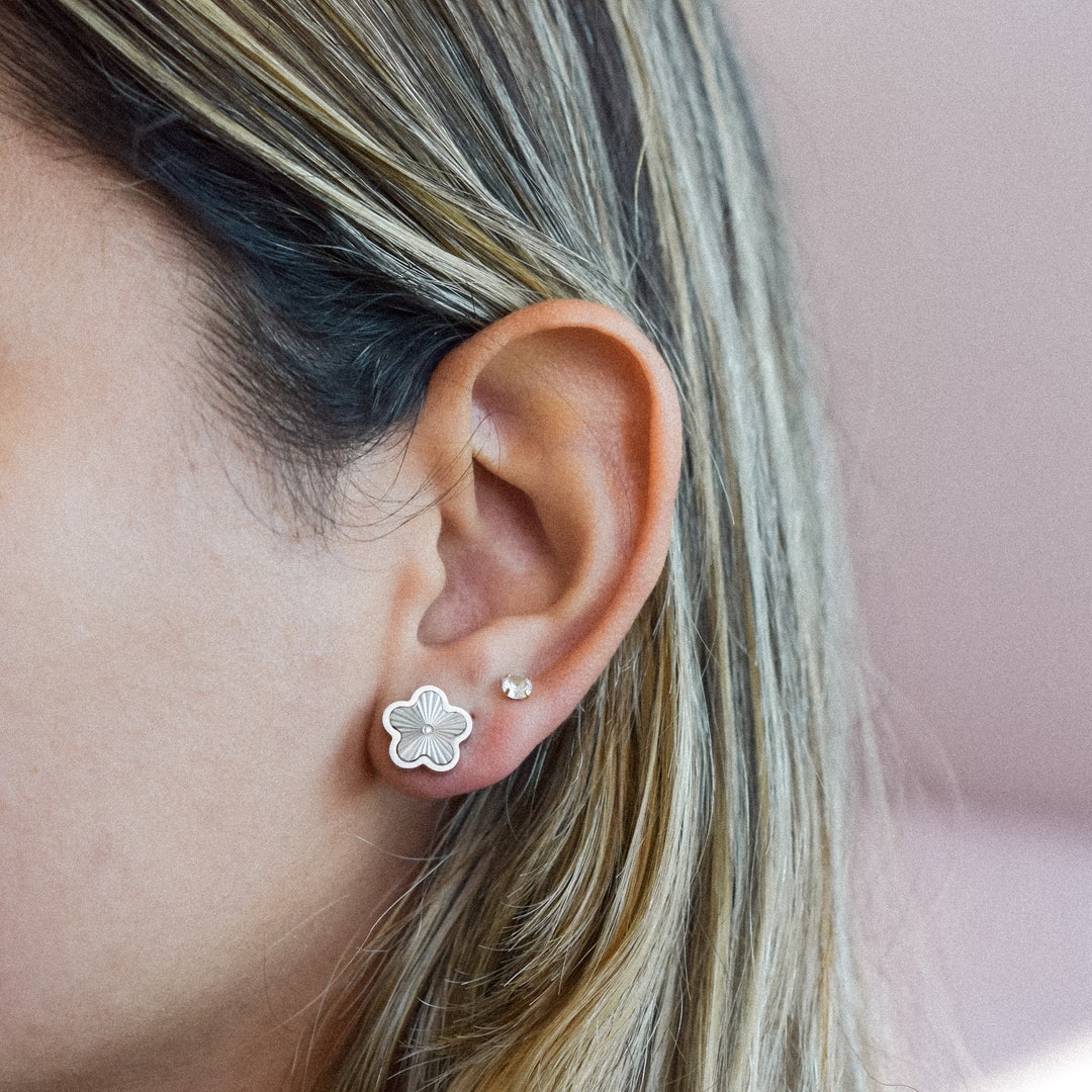 Five Leaf Clover Earrings Luxury Silver Minimalist Earring Small ...
