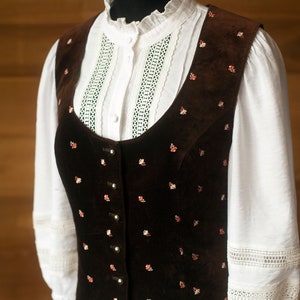 Brown Velor Vintage Vest for Women, Size M, L - Etsy