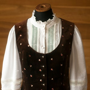 Brown Velor Vintage Vest for Women, Size M, L - Etsy