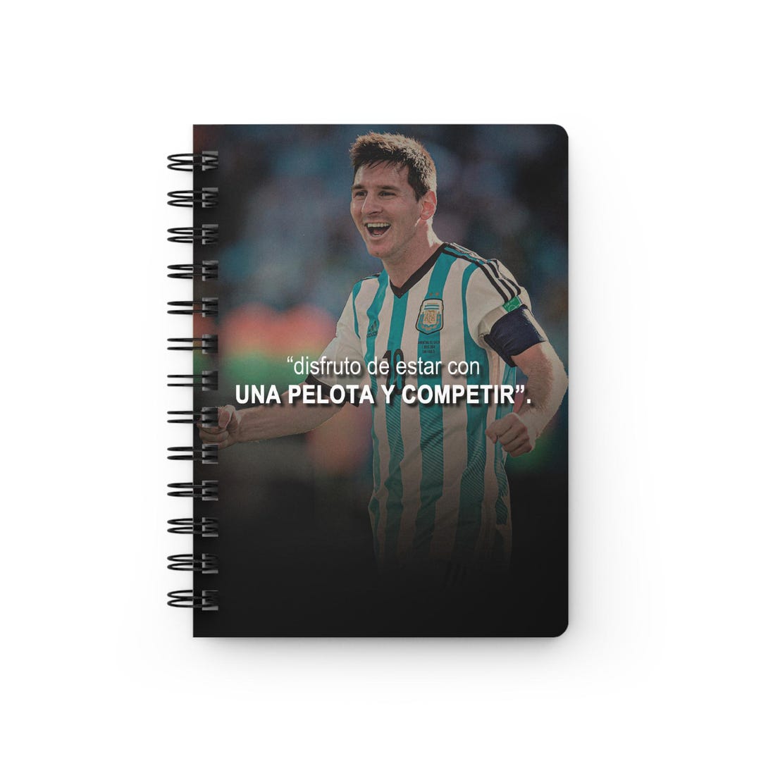 Pelota Y Competir Lionel Messi Argentina Notebook, Retro Messi Fan ...