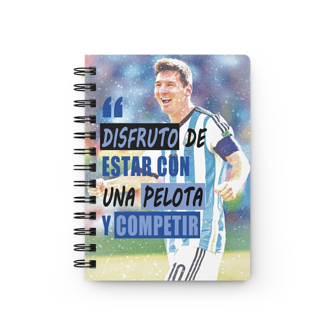 Pelota Y Competir Lionel Messi Argentina Notebook, Retro Messi Fan ...