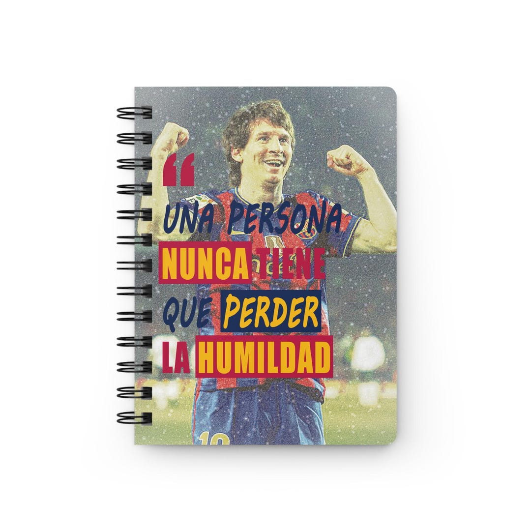 Humildad Lionel Messi Argentina Notebook, Retro Messi Fan, Messi Lover ...