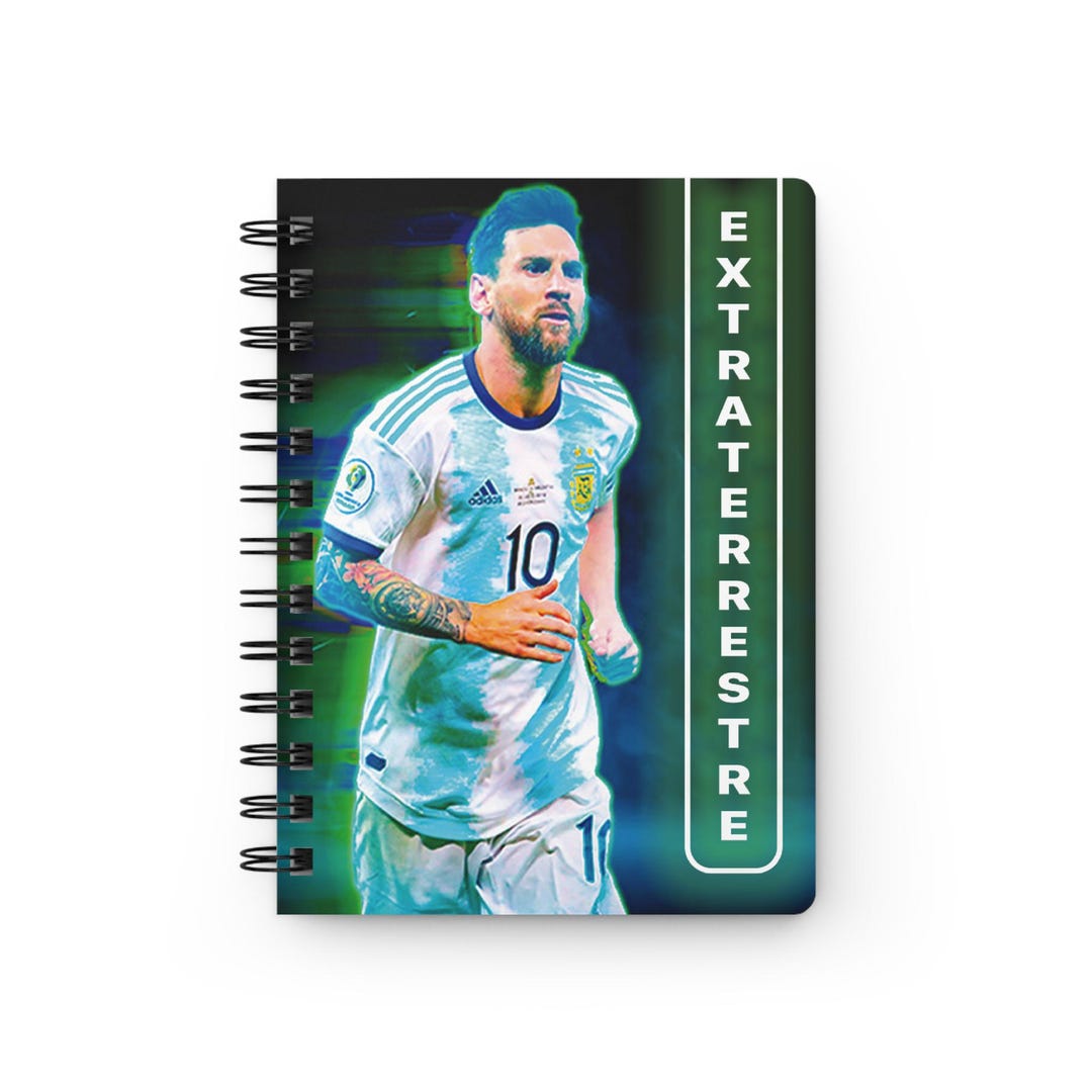 Extraterrestre Lionel Messi Argentina Notebook, Retro Messi Fan, Messi ...