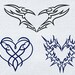 Y2K Embroidery Design Y2K Embroidery File Heart Tribal Embroidery ...