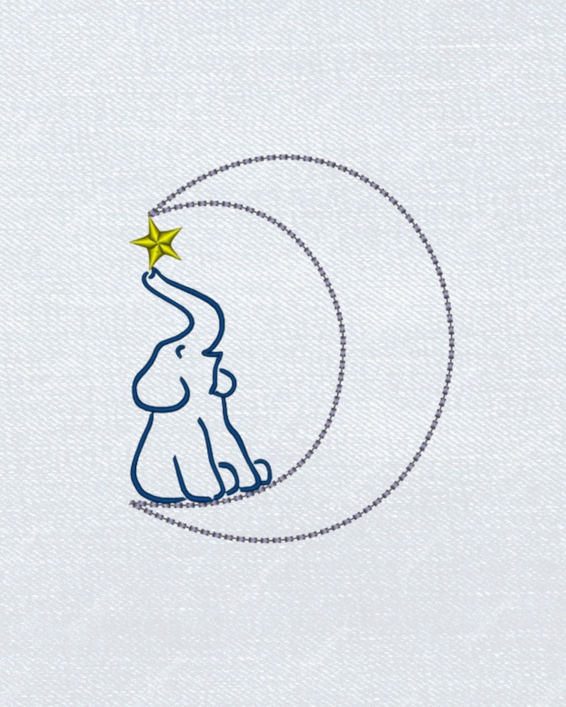 Simple Elephant Embroidery Design Elephant Embroidery Machine Design ...