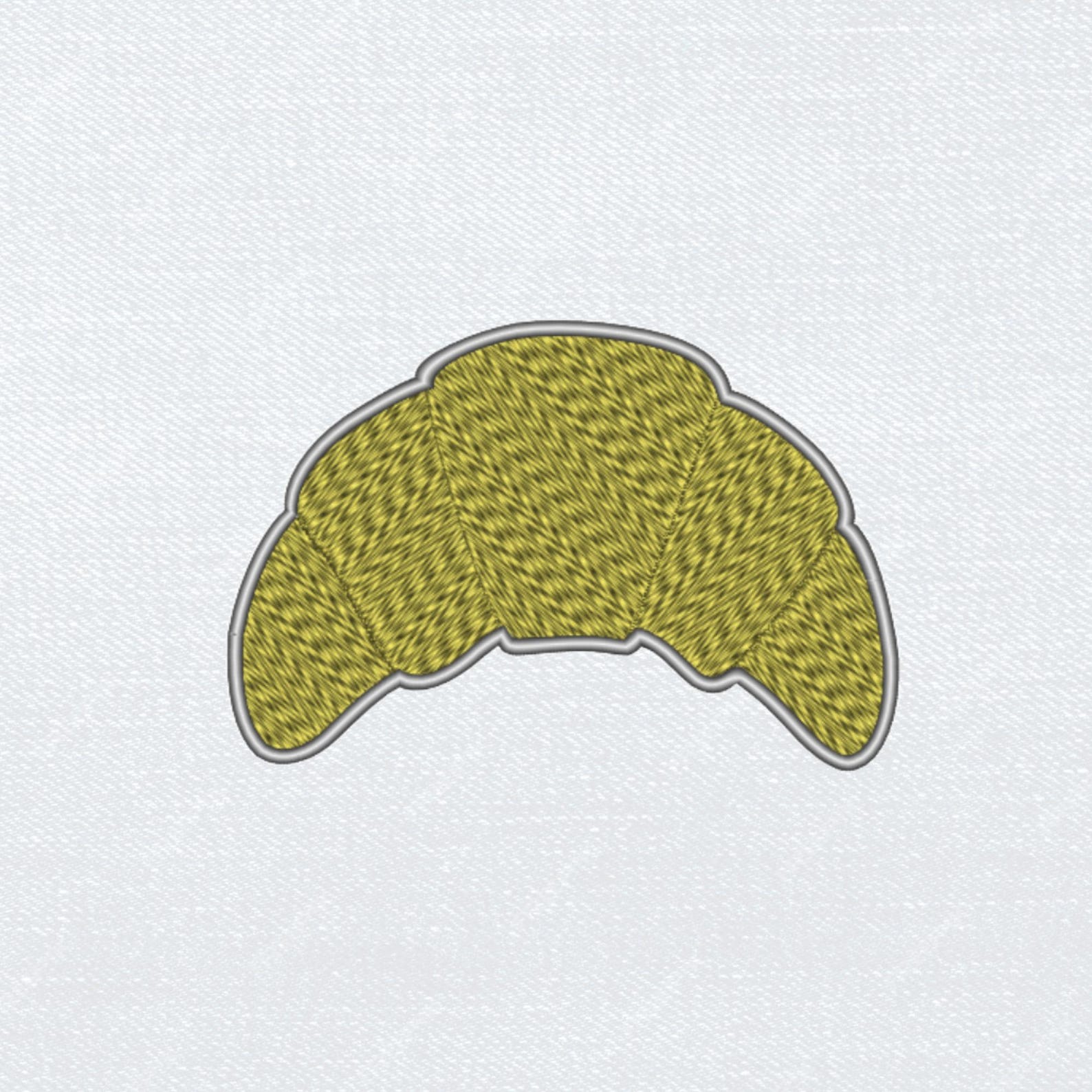Simple Croissant Embroidery Design Croissant Machine Embroidery Design ...