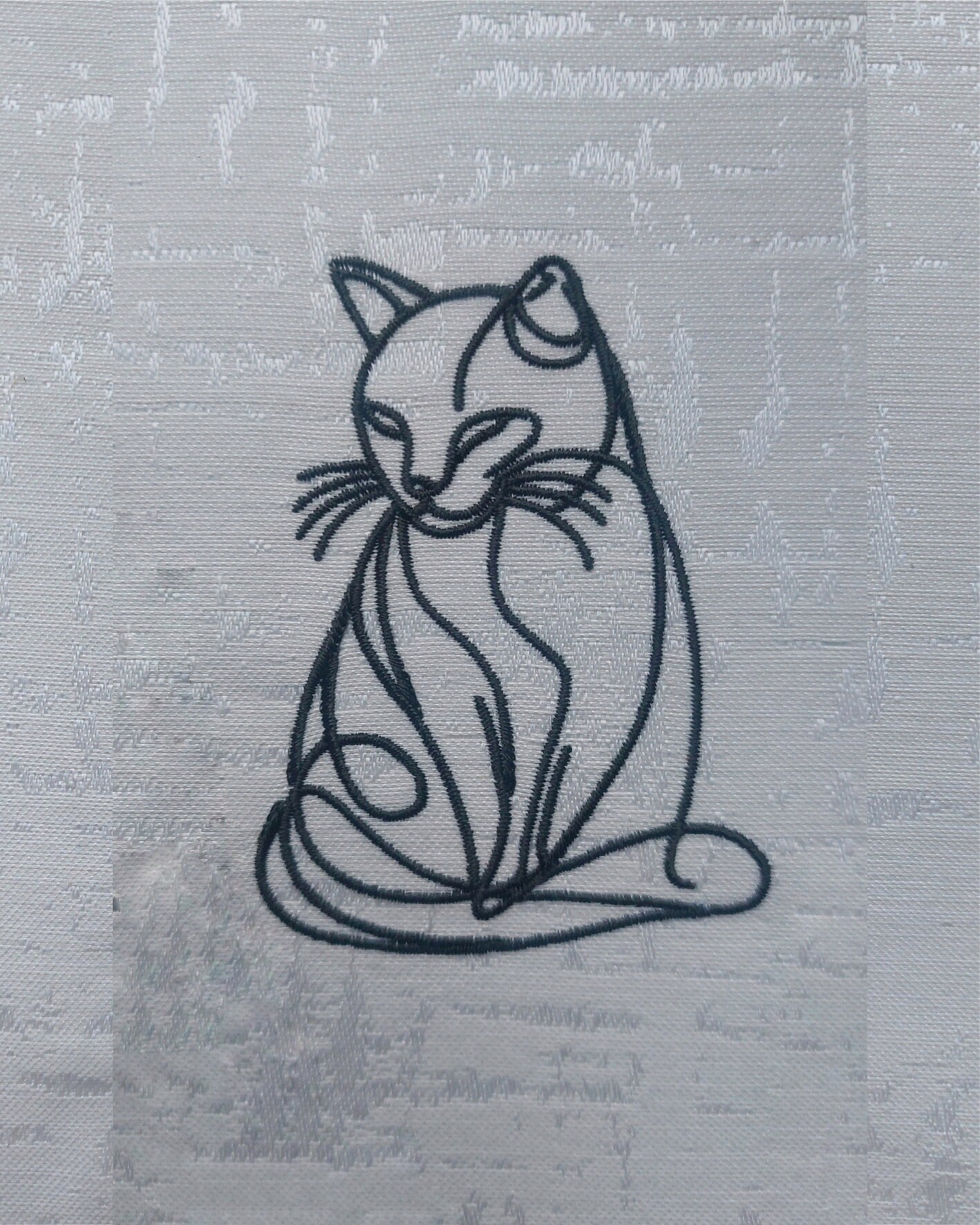 Cat Machine Embroidery Designs Bundle Dst Simple Cat Embroidery Design ...