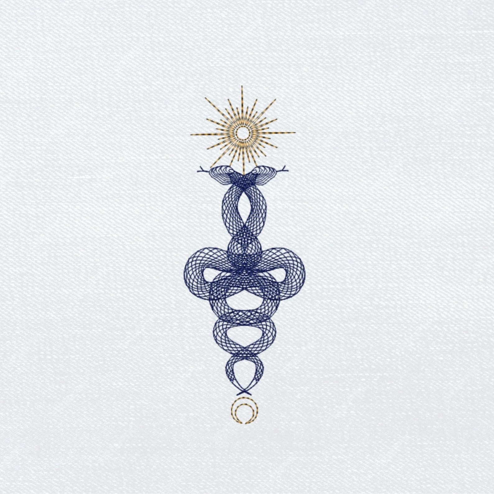 Cool Snake Embroidery Design Snake Embroidery File Celestial Symbolist ...