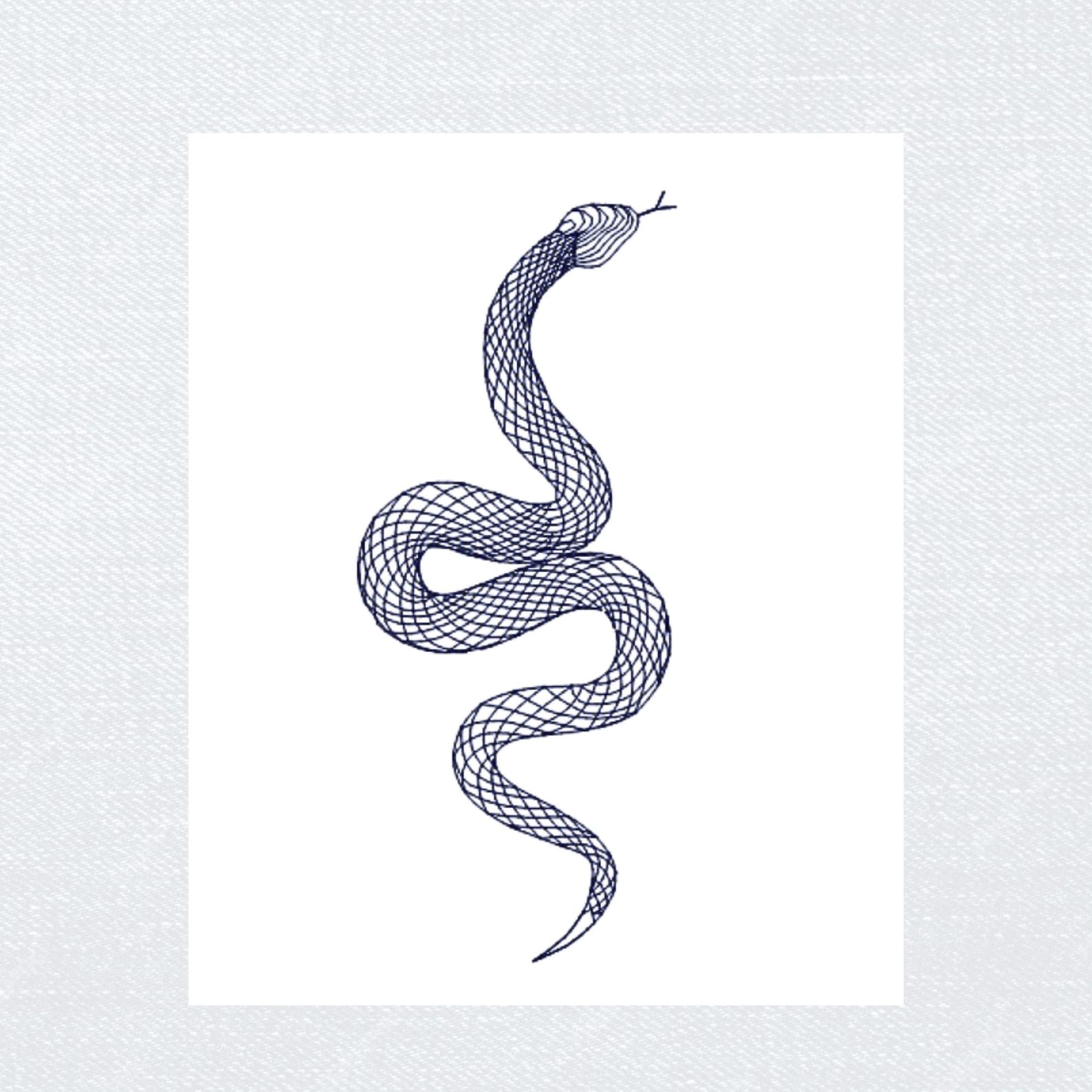 Simple Snake Embroidery Design Snake Machine Embroidery Design Snake ...