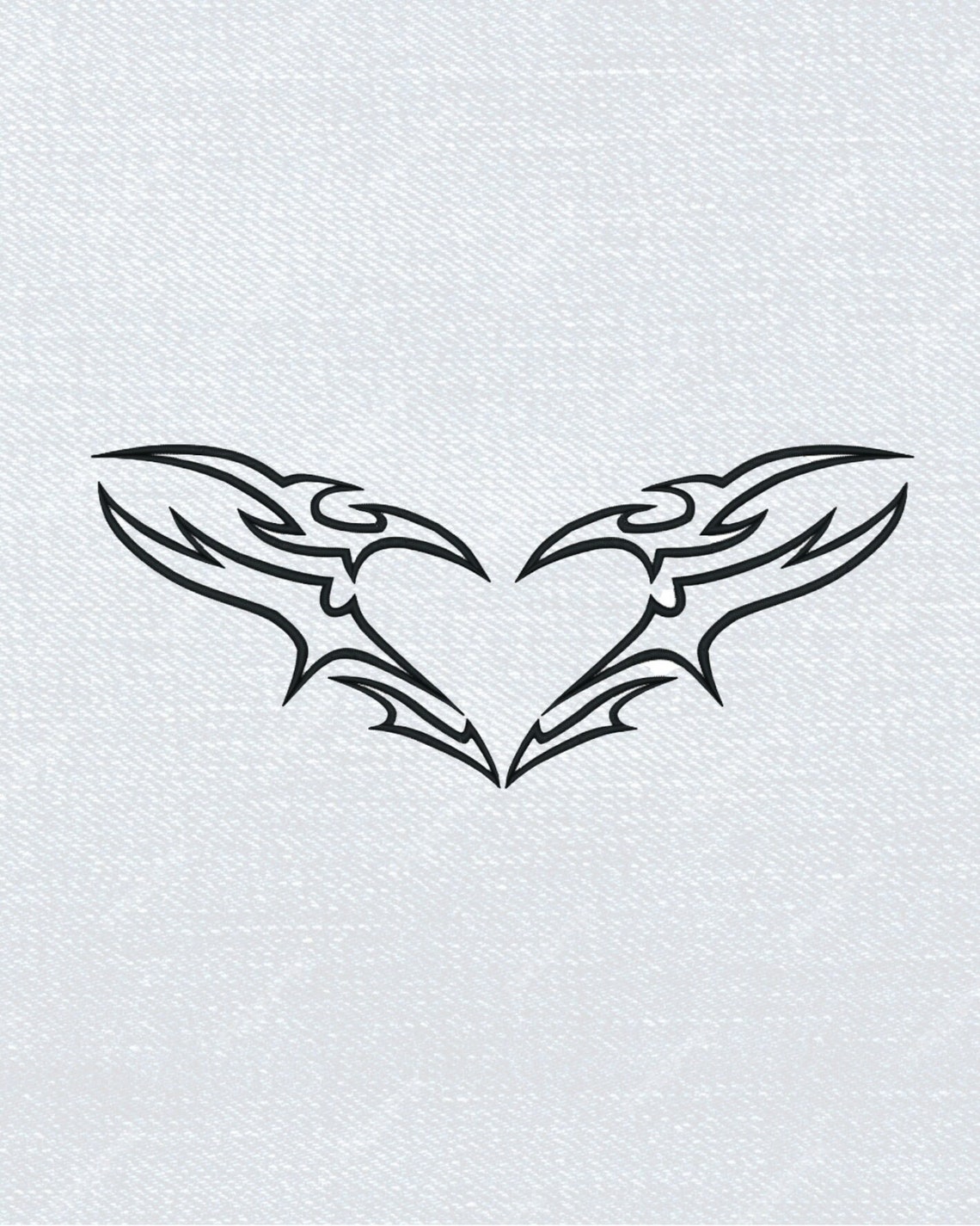 Y2K Embroidery Design Y2K Embroidery File Heart Tribal Embroidery ...