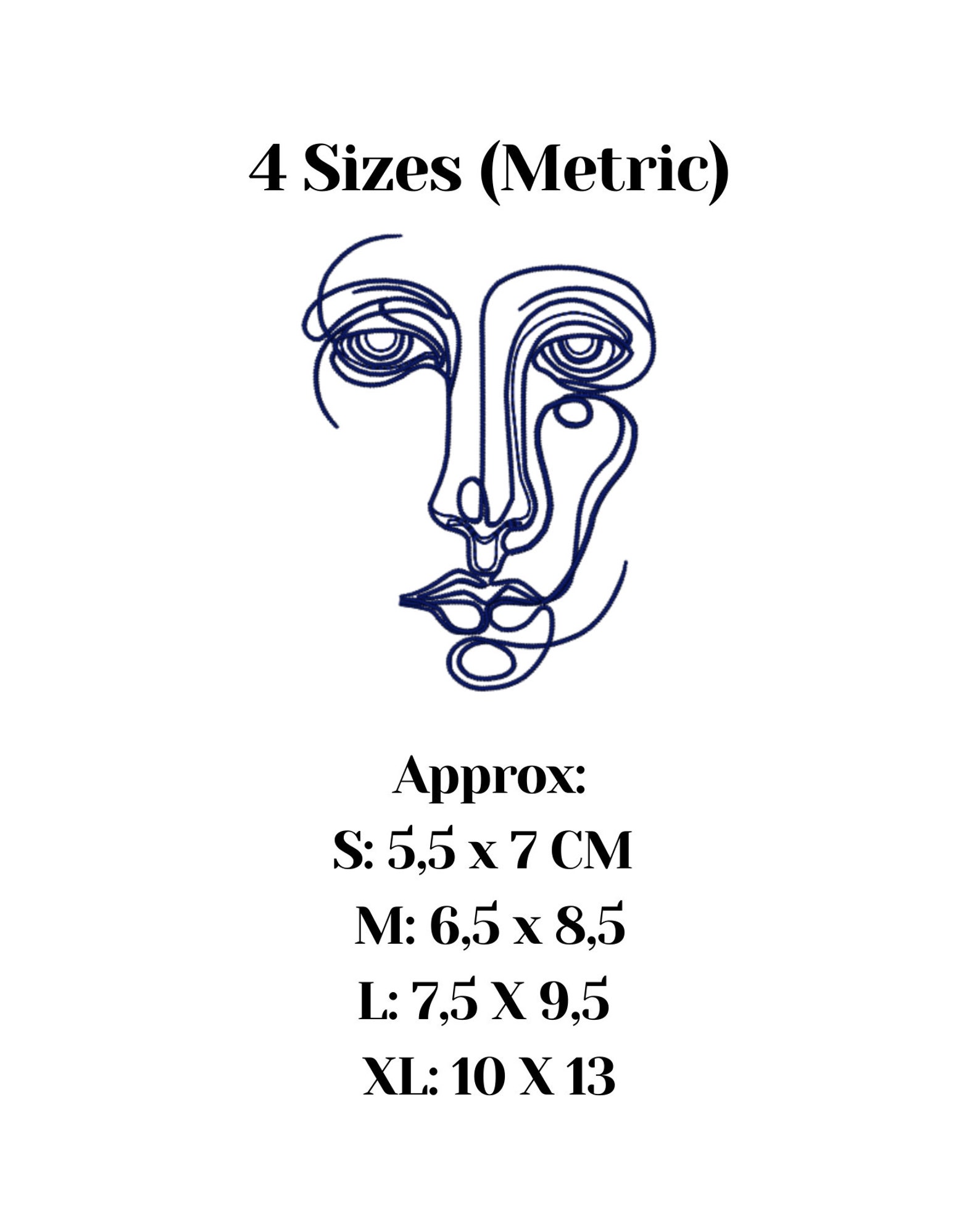 Line Drawing Face Embroidery Design Drawing Style Face Machine ...
