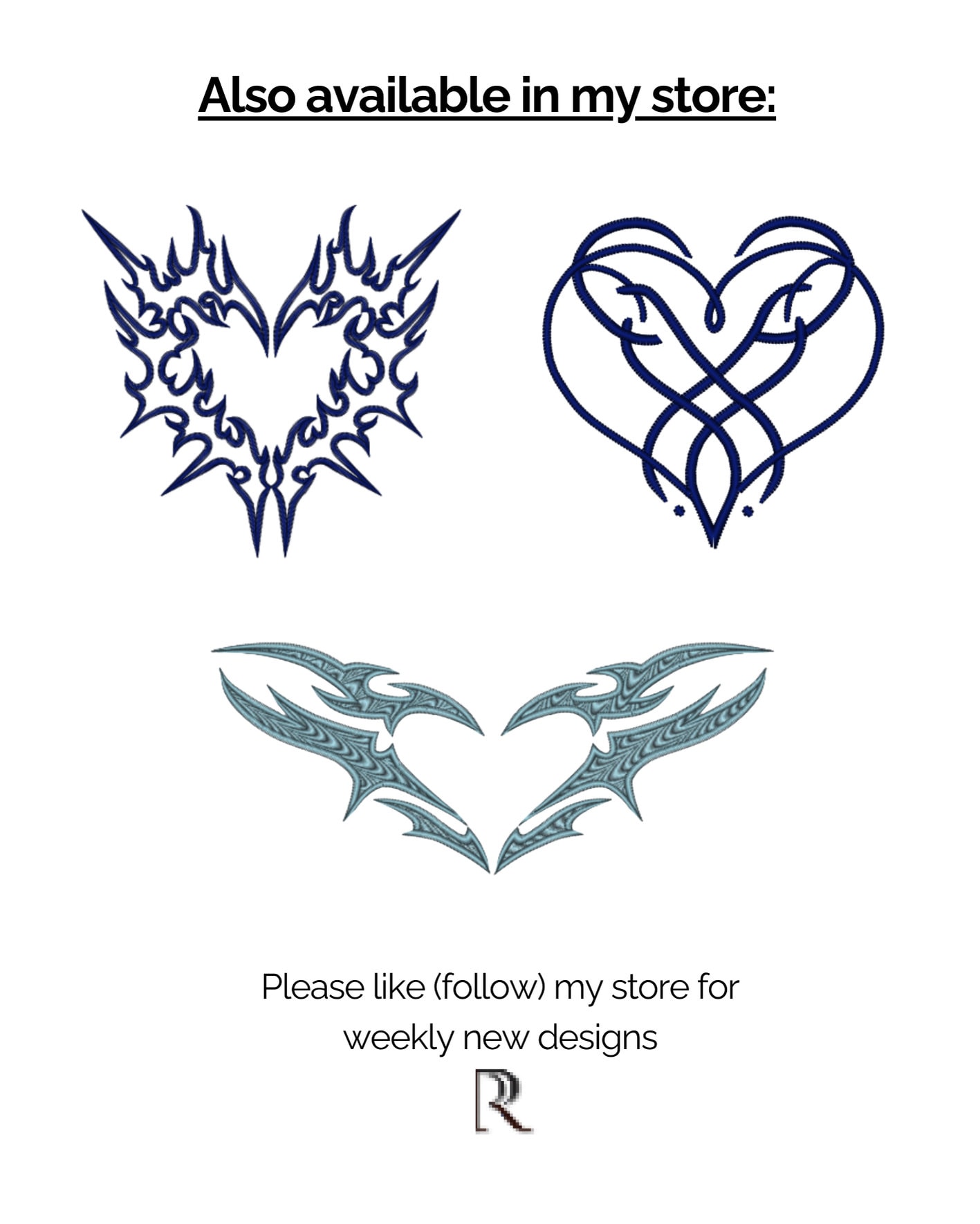 Y2K Embroidery Design Y2K Embroidery File Heart Tribal Embroidery ...