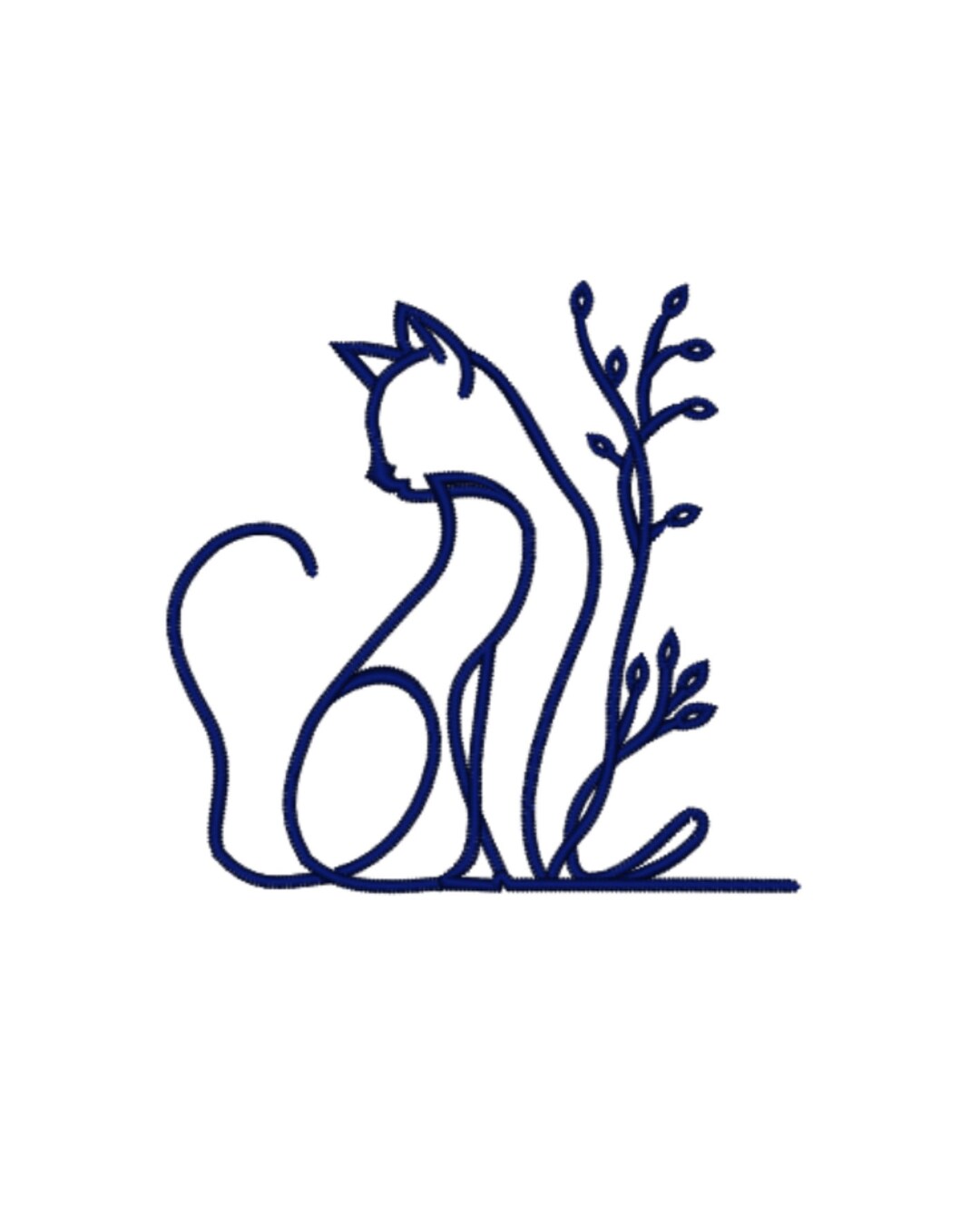 Cat Embroidery Design Cat Machine Embroidery Design Black Cat ...