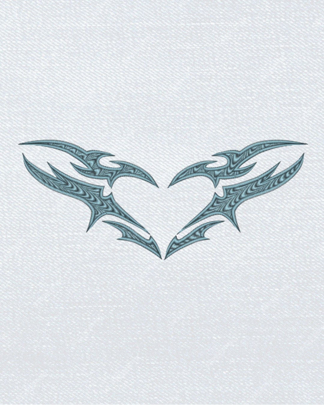 90s Embroidery Design Tribal Heart 90s Machine Embroidery Design Y2K ...