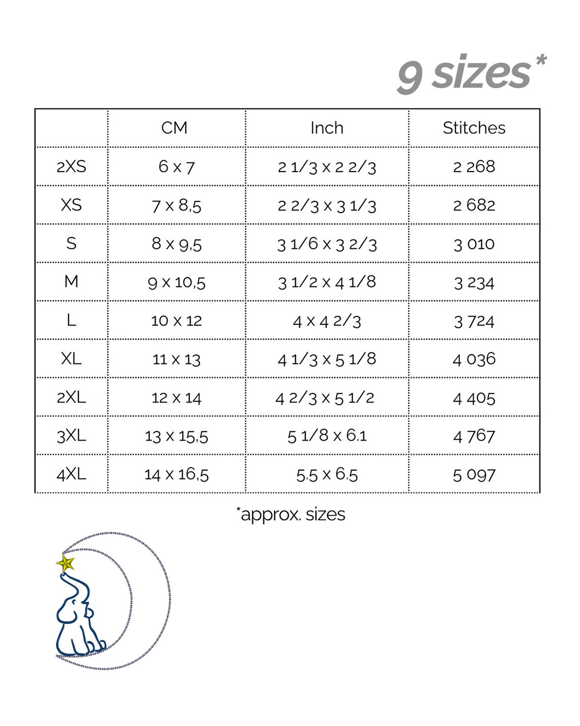 Simple Elephant Embroidery Design Elephant Embroidery Machine Design ...