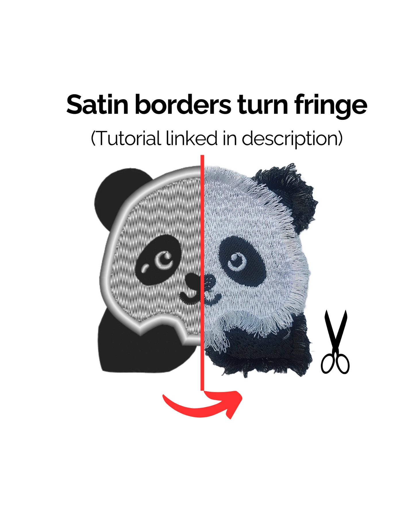 Panda Fringe Machine Embroidery Design Fringe Panda Machine Embroidery ...