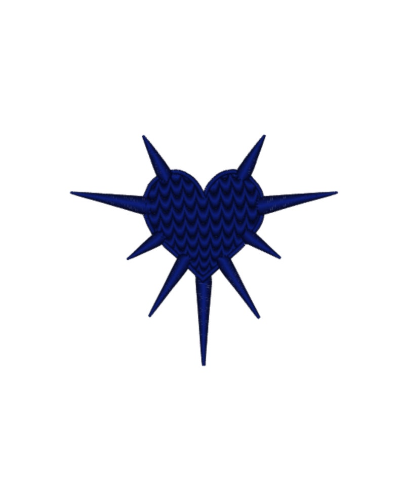 Heart With Spikes Machine Embroidery Design Heart Trendy Machine ...