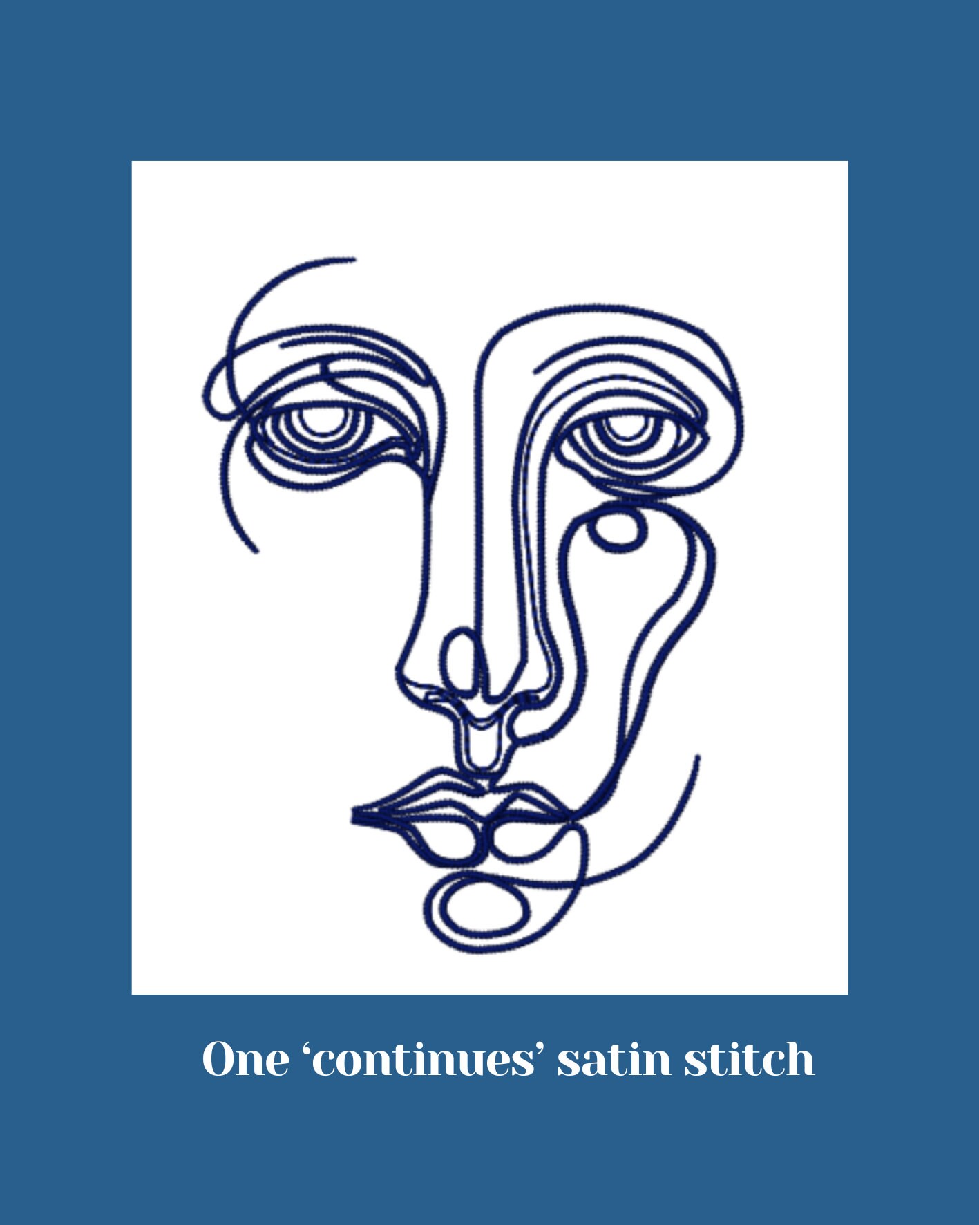 Line Drawing Face Embroidery Design Drawing Style Face Machine ...