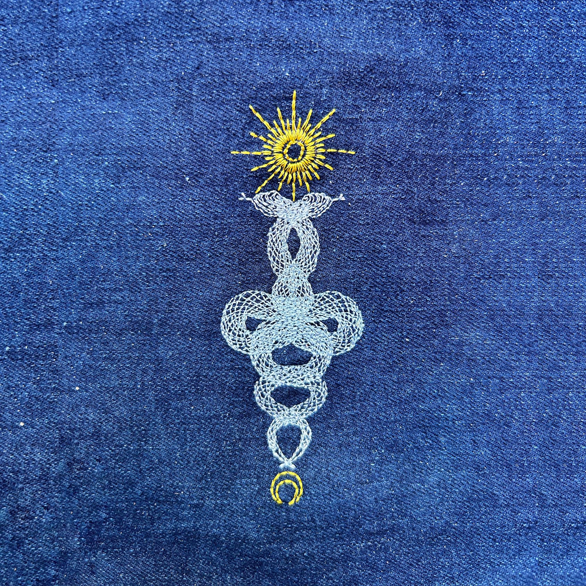 Cool Snake Embroidery Design Snake Embroidery File Celestial Symbolist ...