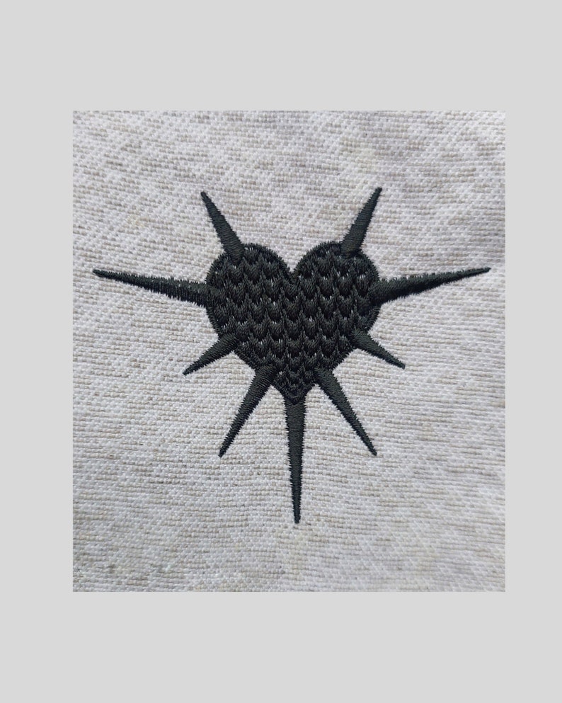 Heart With Spikes Machine Embroidery Design Heart Trendy Machine ...