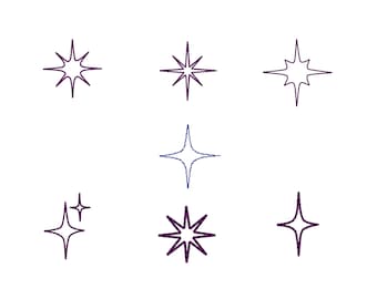 Mini Stars Embroidery Bundle With Small Stars Embroidery Designs for ...