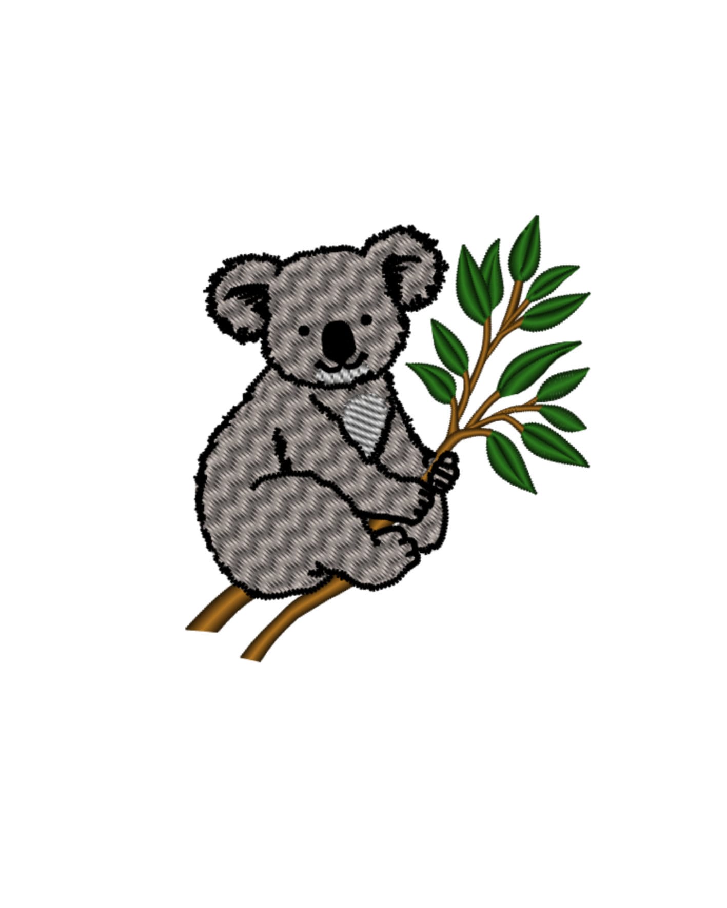 Koala Embroidery Design Koala Embroidery File Koala Machine Embroidery ...