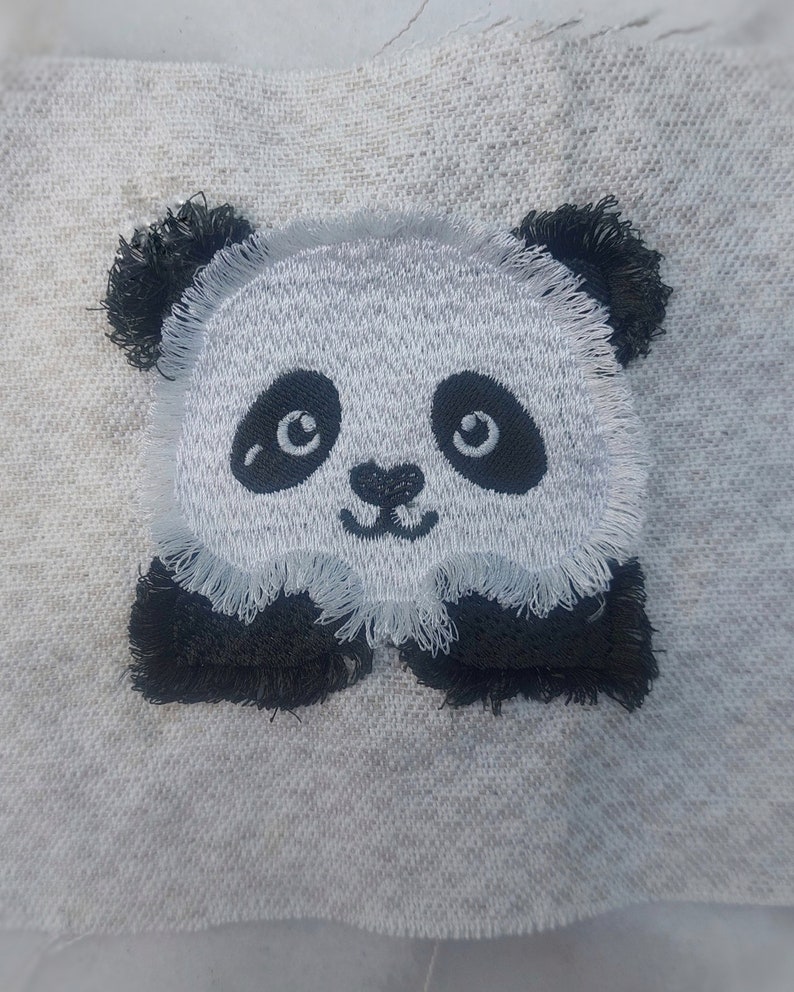 Panda Fringe Machine Embroidery Design Fringe Panda Machine Embroidery ...